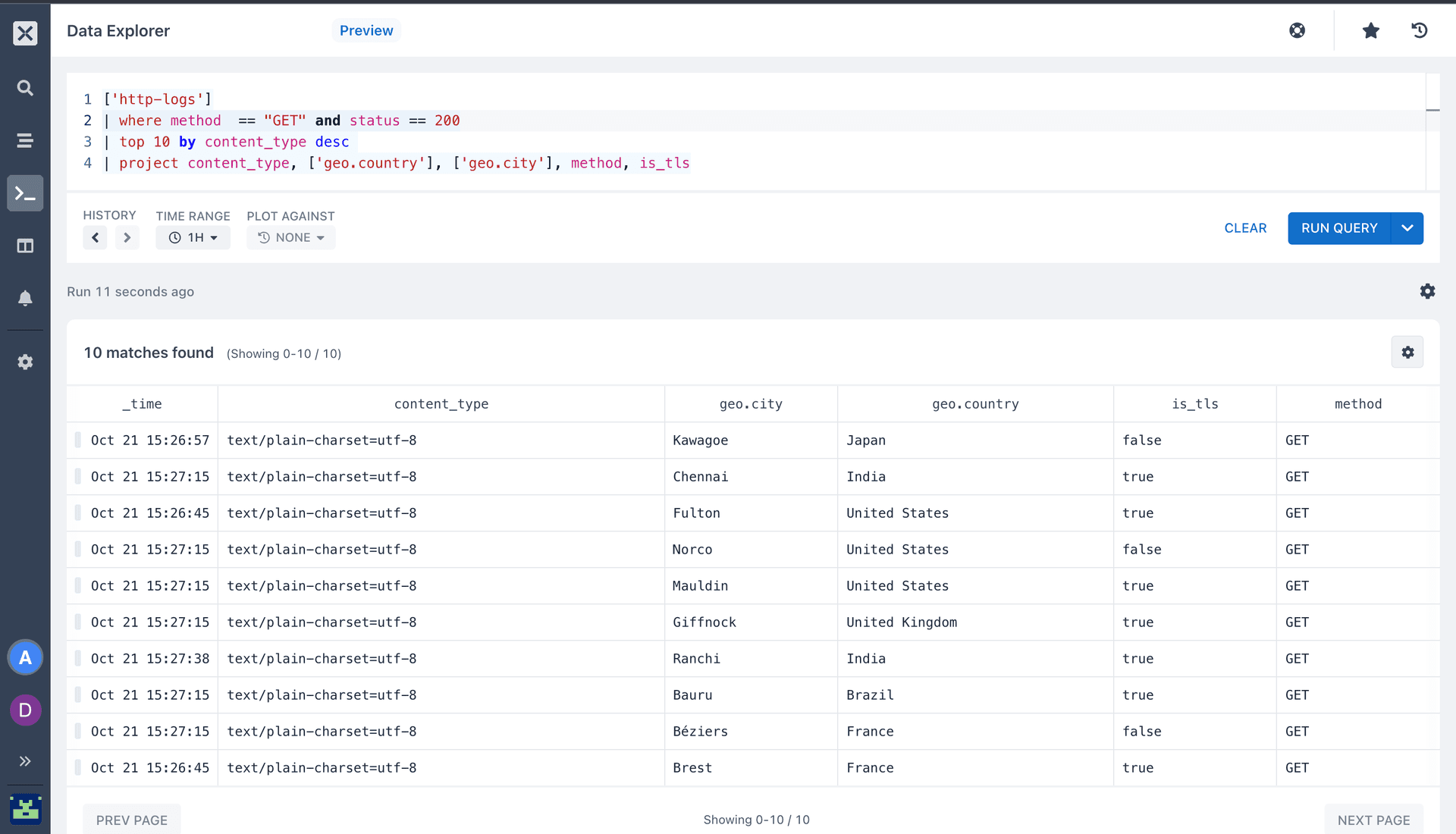 Monitoring using Axiom’s Data Explorer
