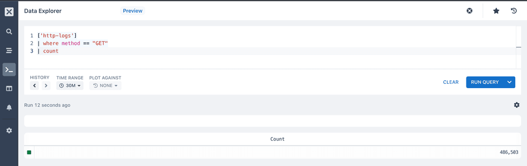Monitoring using Axiom’s Data Explorer