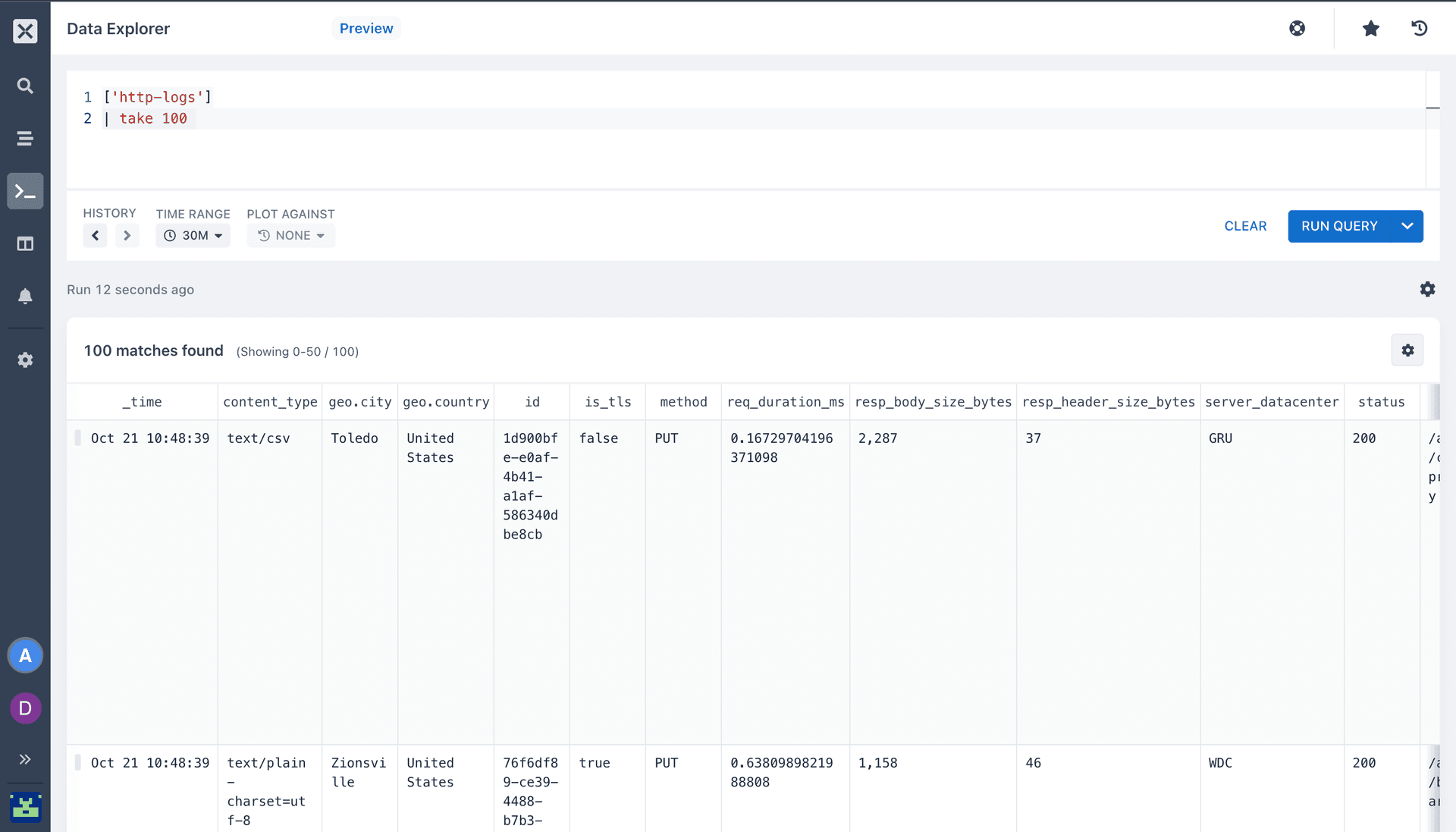 Monitoring using Axiom’s Data Explorer