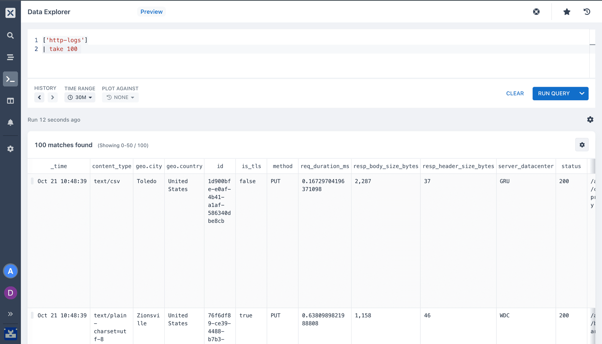 Monitoring using Axiom’s Data Explorer