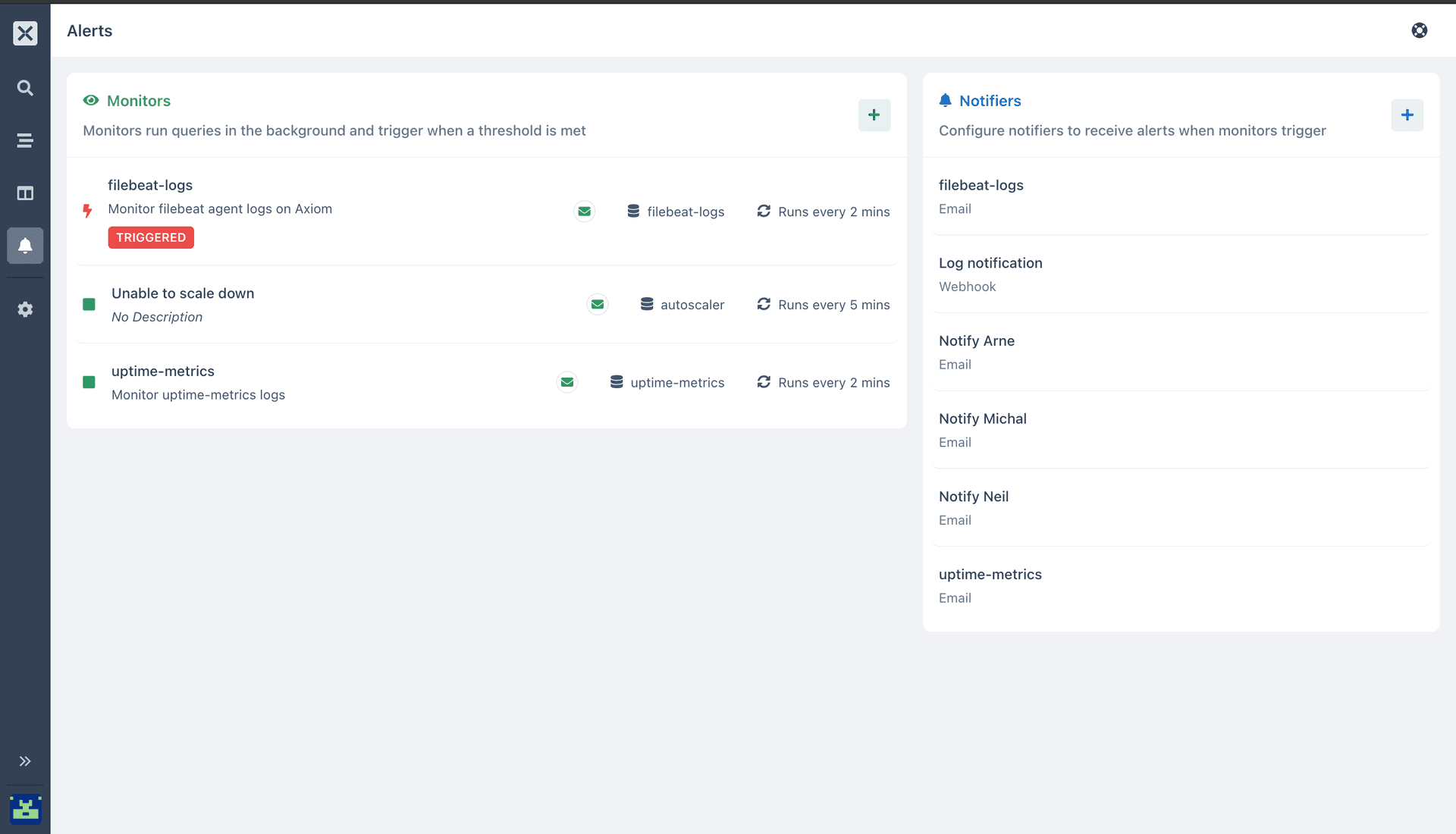 Learn how to setup Monitors and Notifiers