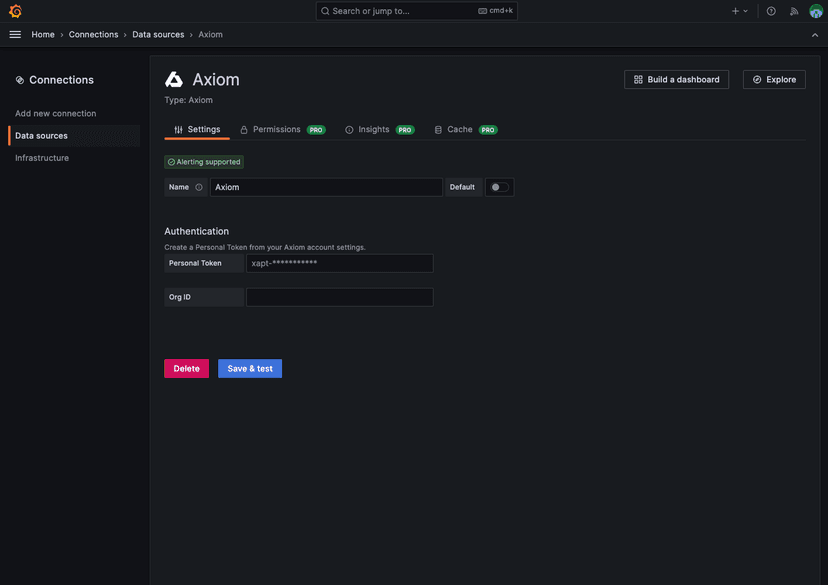 Upgrade your Grafana experience with the Axiom data source plugin