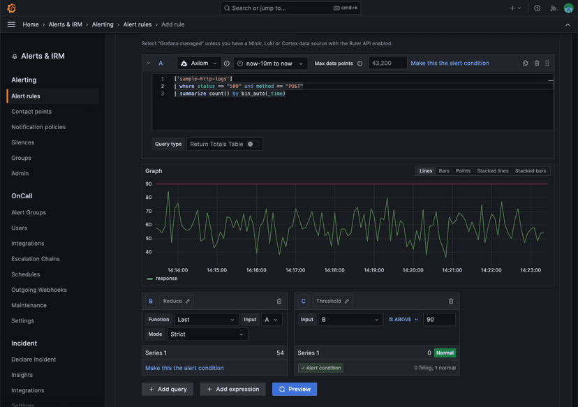 Upgrade your Grafana experience with the Axiom data source plugin