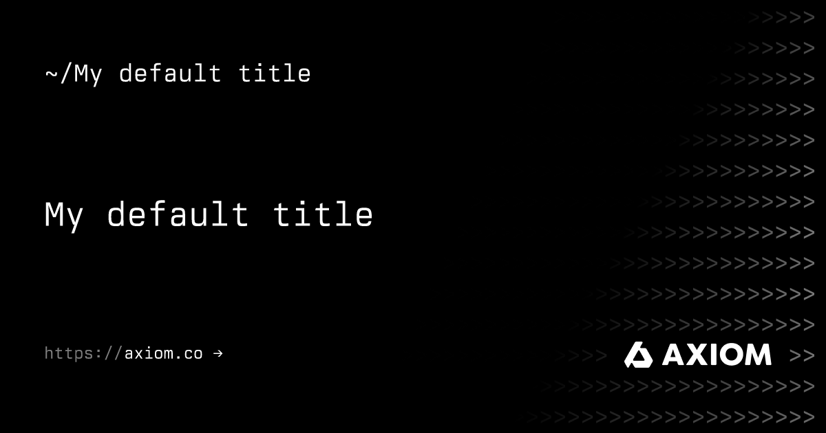 Get started with Axiom CLI - Axiom Docs